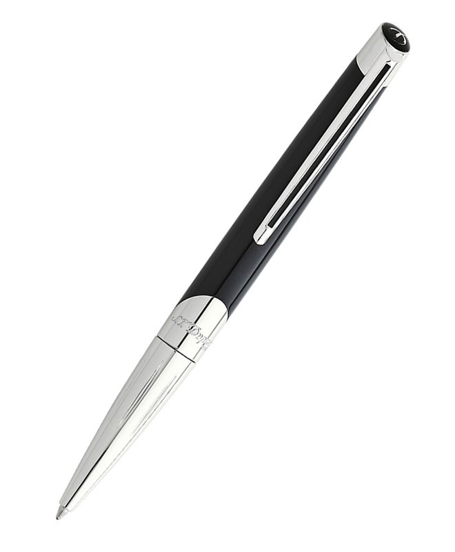 Stylo Bille St Dupont Défi Millenium Noir et Argenté réf 405706